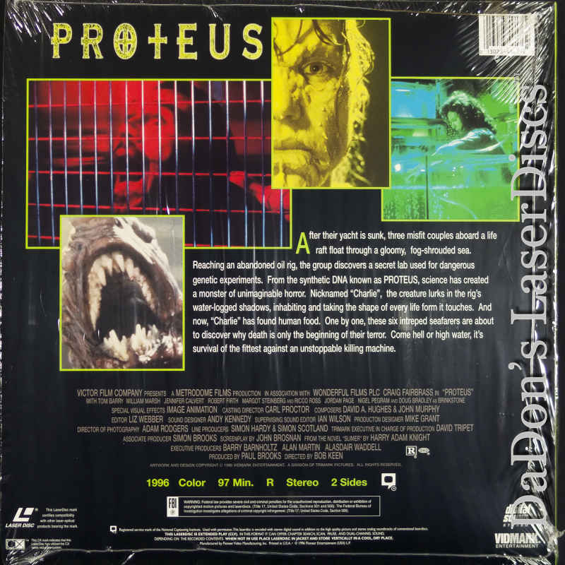 Proteus LaserDisc, Rare LaserDiscs, Not-on-DVD